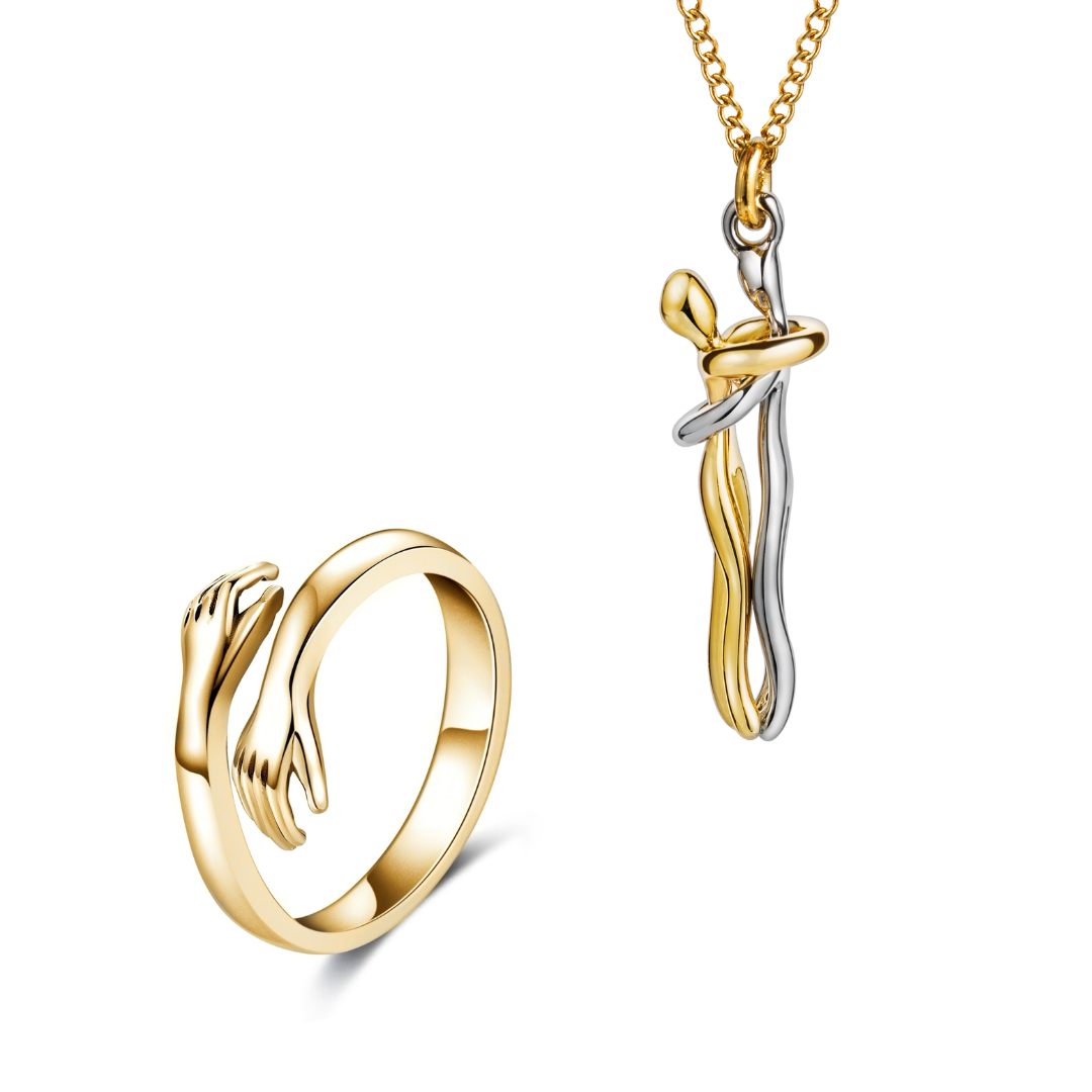 Gold need a hug necklace store